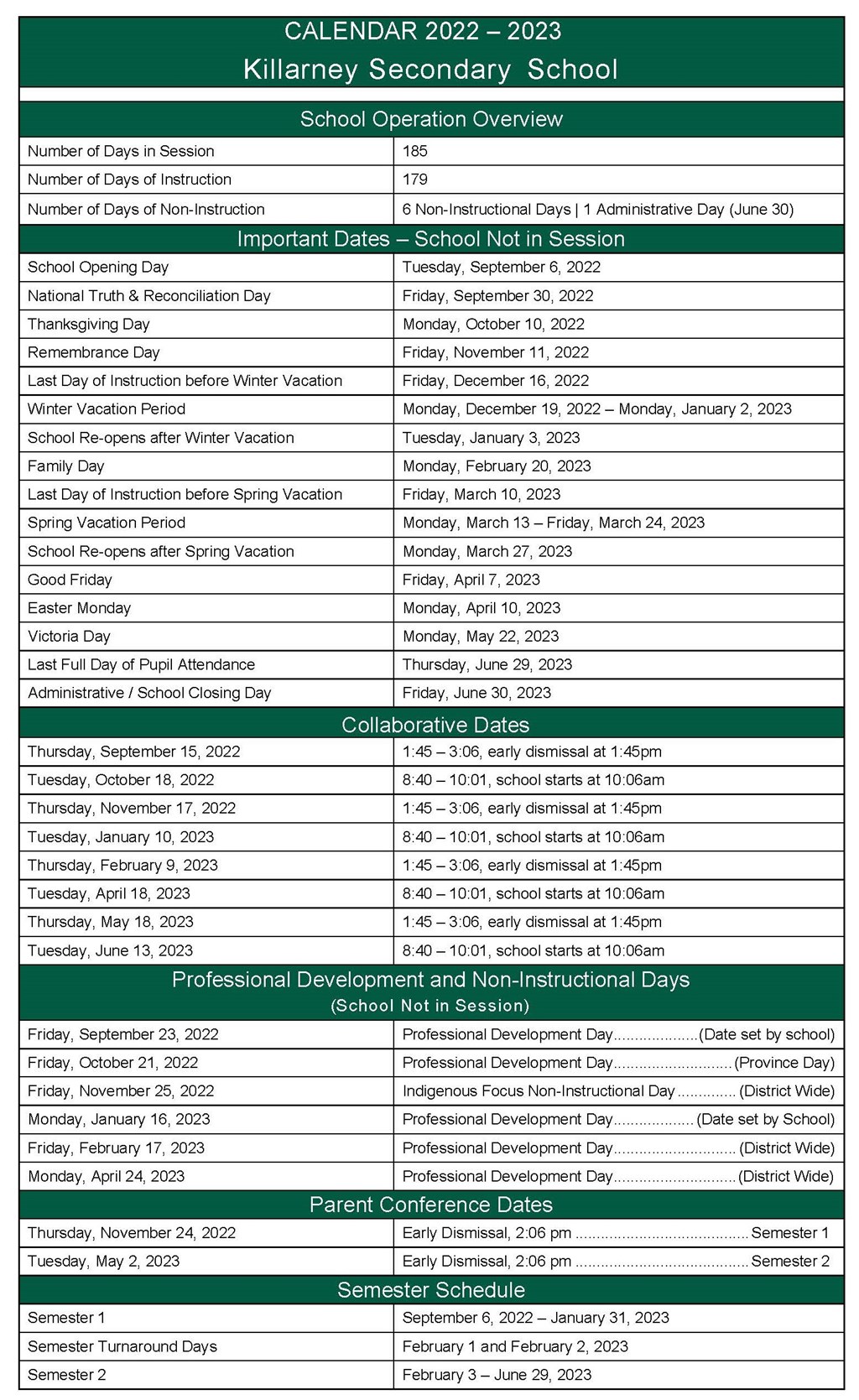 Calendars And Schedules